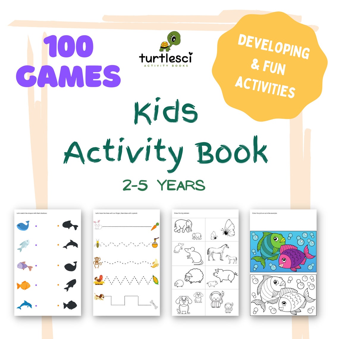 100 Pages Toddler Activity Book PDF Printable Activity Page - Etsy