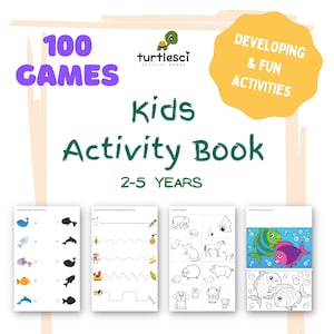 Printable Kids Activity Book, 100 Pages Activity Bundle - Etsy