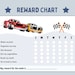 Printable Car Race Reward Chart, Kids Chore Chart - Etsy