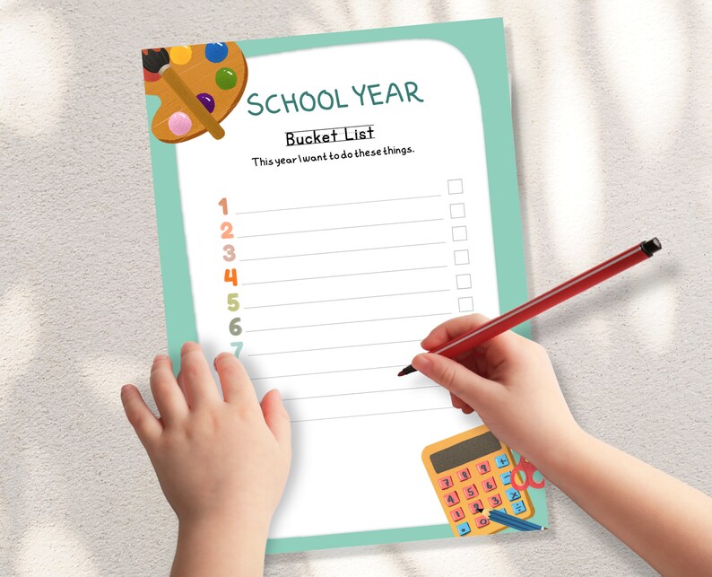 Printable Preschool Bucket List - Etsy