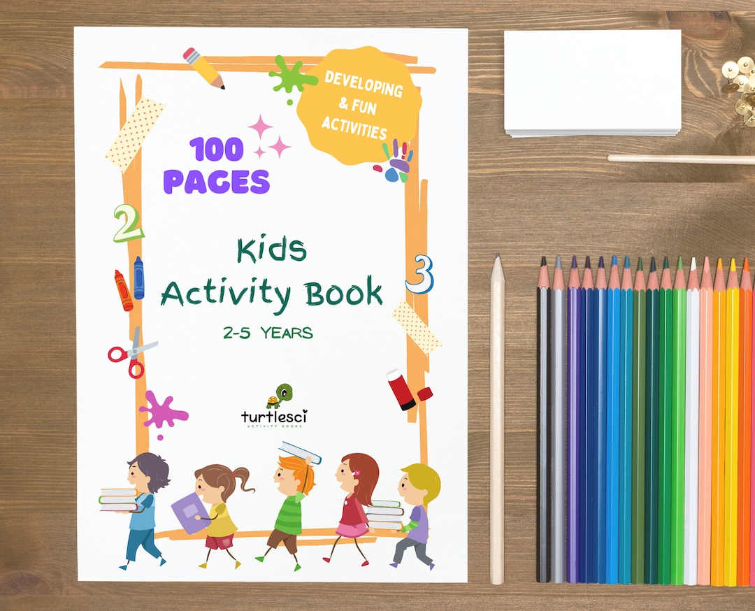 Printable Kids Activity Book, 100 Pages Activity Bundle - Etsy