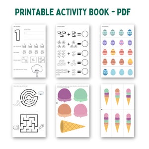 Printable Kids Activity Book, 100 Pages Activity Bundle - Etsy