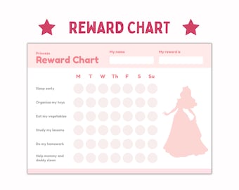 Reward Chart, Task Chart for Children, Reward Chart for Kids, Daily ...