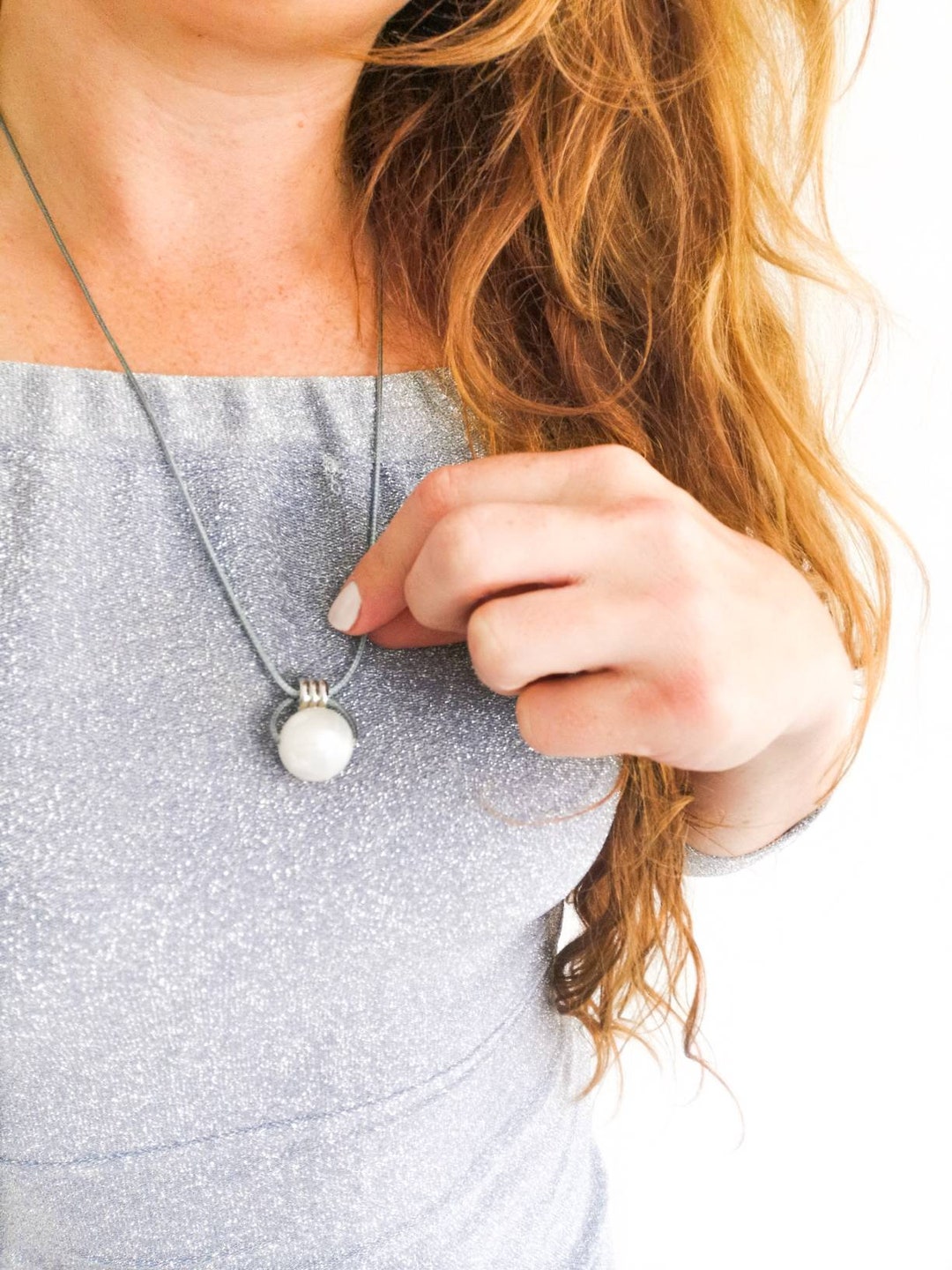 Silver Pearl Breastfeeding Necklace | Mum Gift | Feeding Necklace ...
