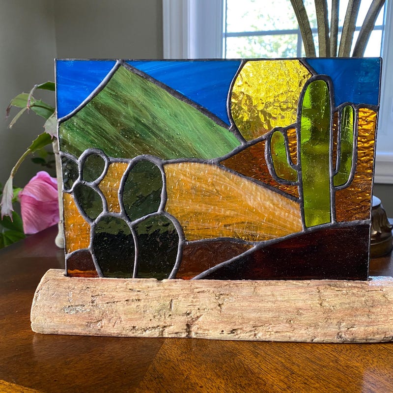 Stained Glass Landscape - Etsy
