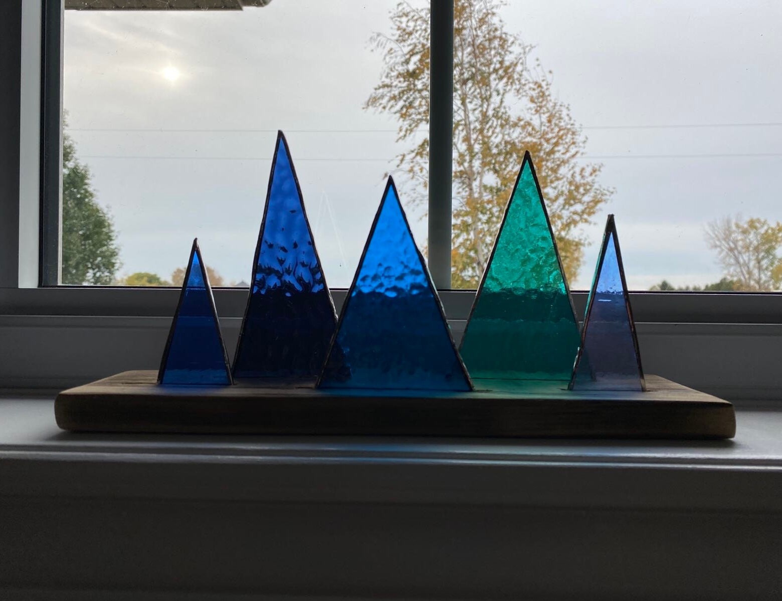 Stained Glass Winter Wonderland Trees Centerpiece - Various Styles and ...