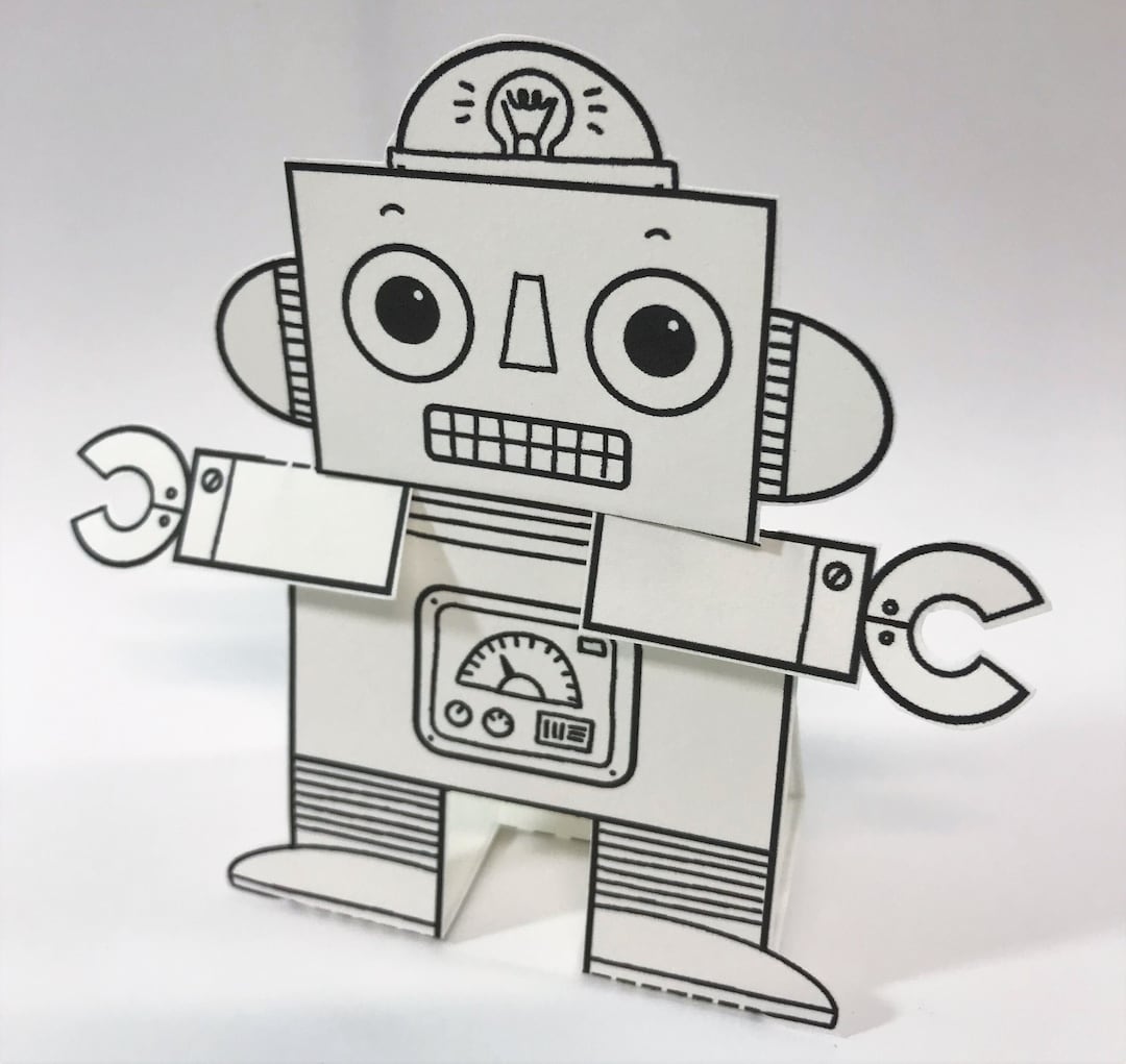 Printable Paper Robot - Etsy