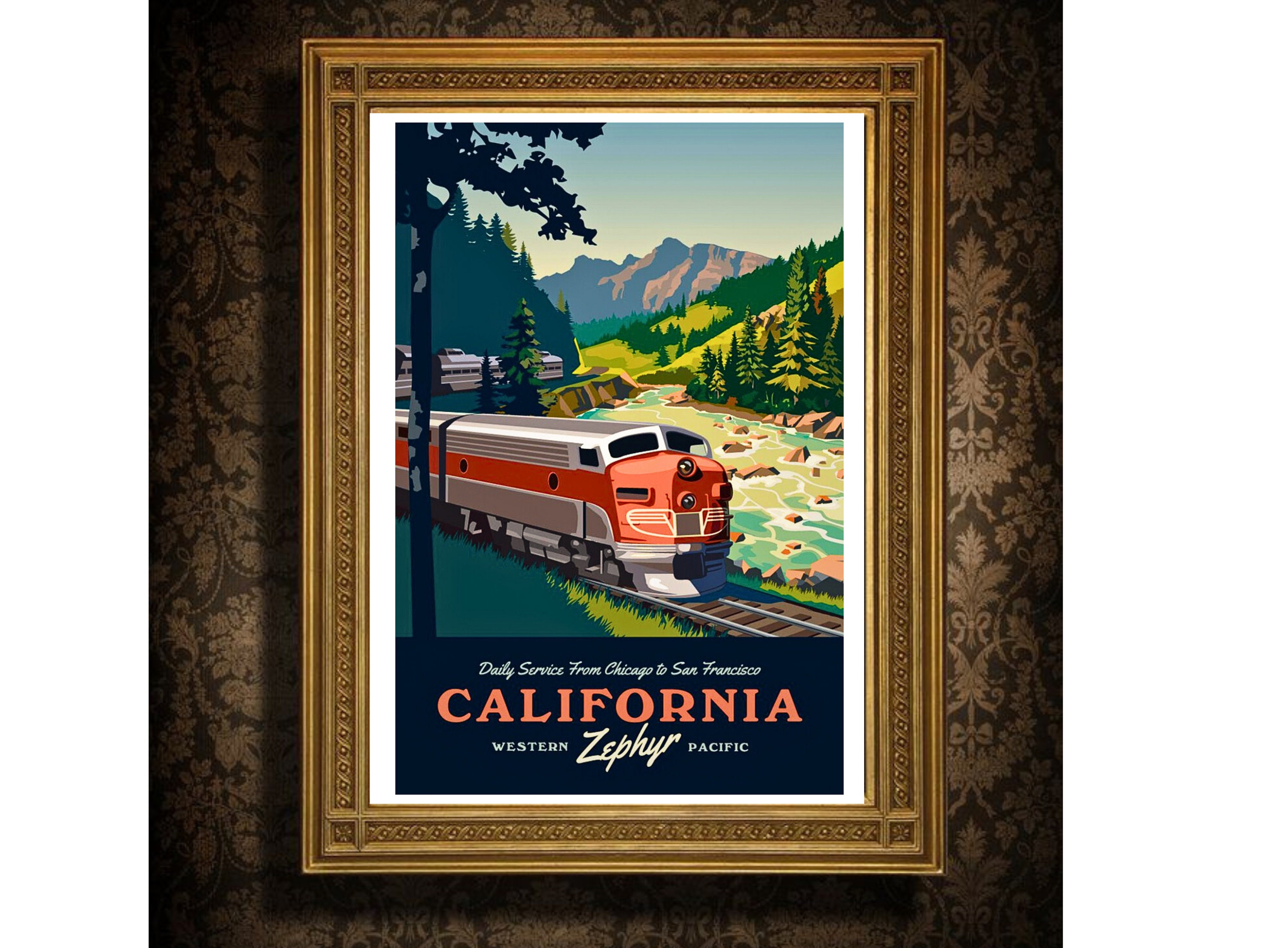 Train Travel Posters, Vintage Railway Art, Retro Wall Decor, Nostalgic ...