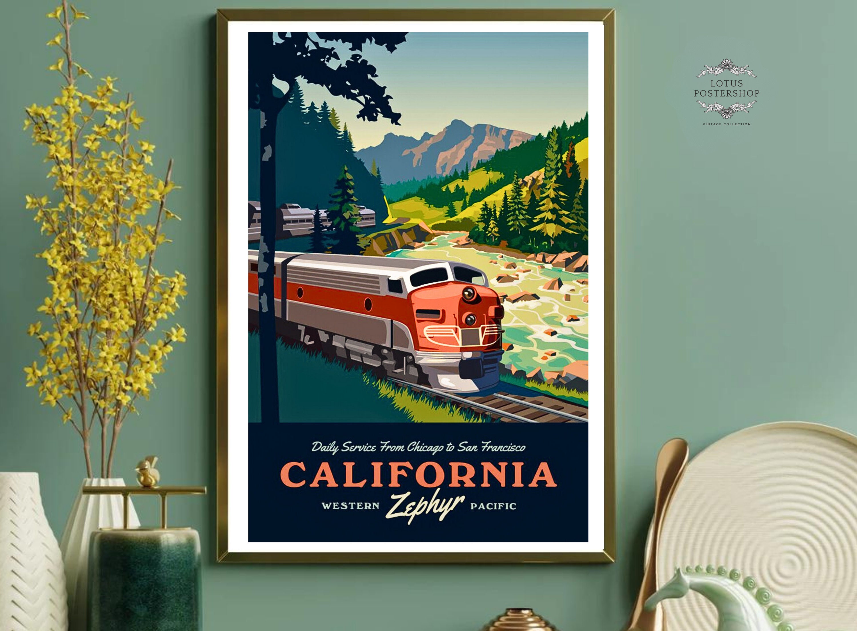 Train Travel Posters, Vintage Railway Art, Retro Wall Decor, Nostalgic ...
