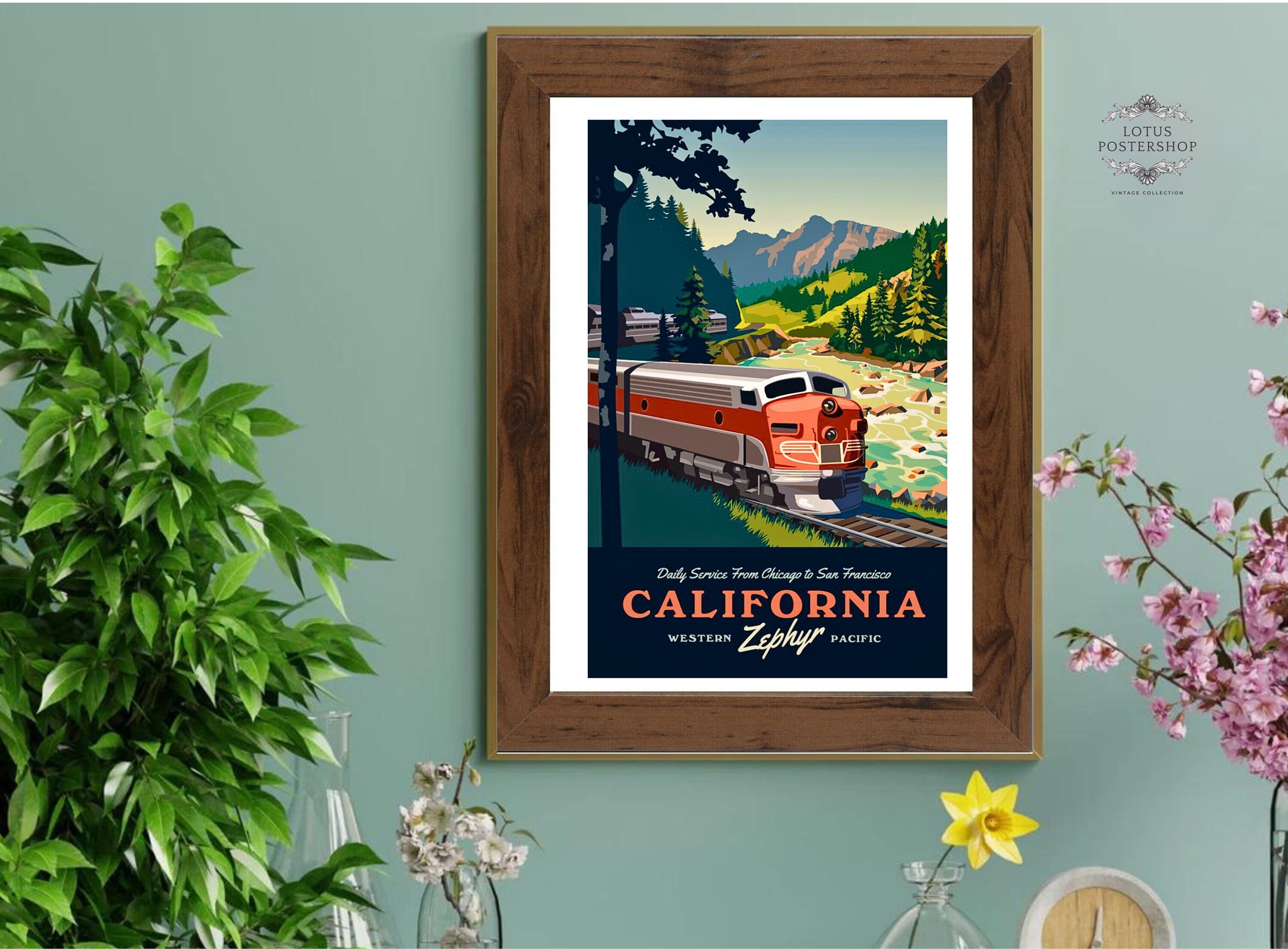 Train Travel Posters, Vintage Railway Art, Retro Wall Decor, Nostalgic ...