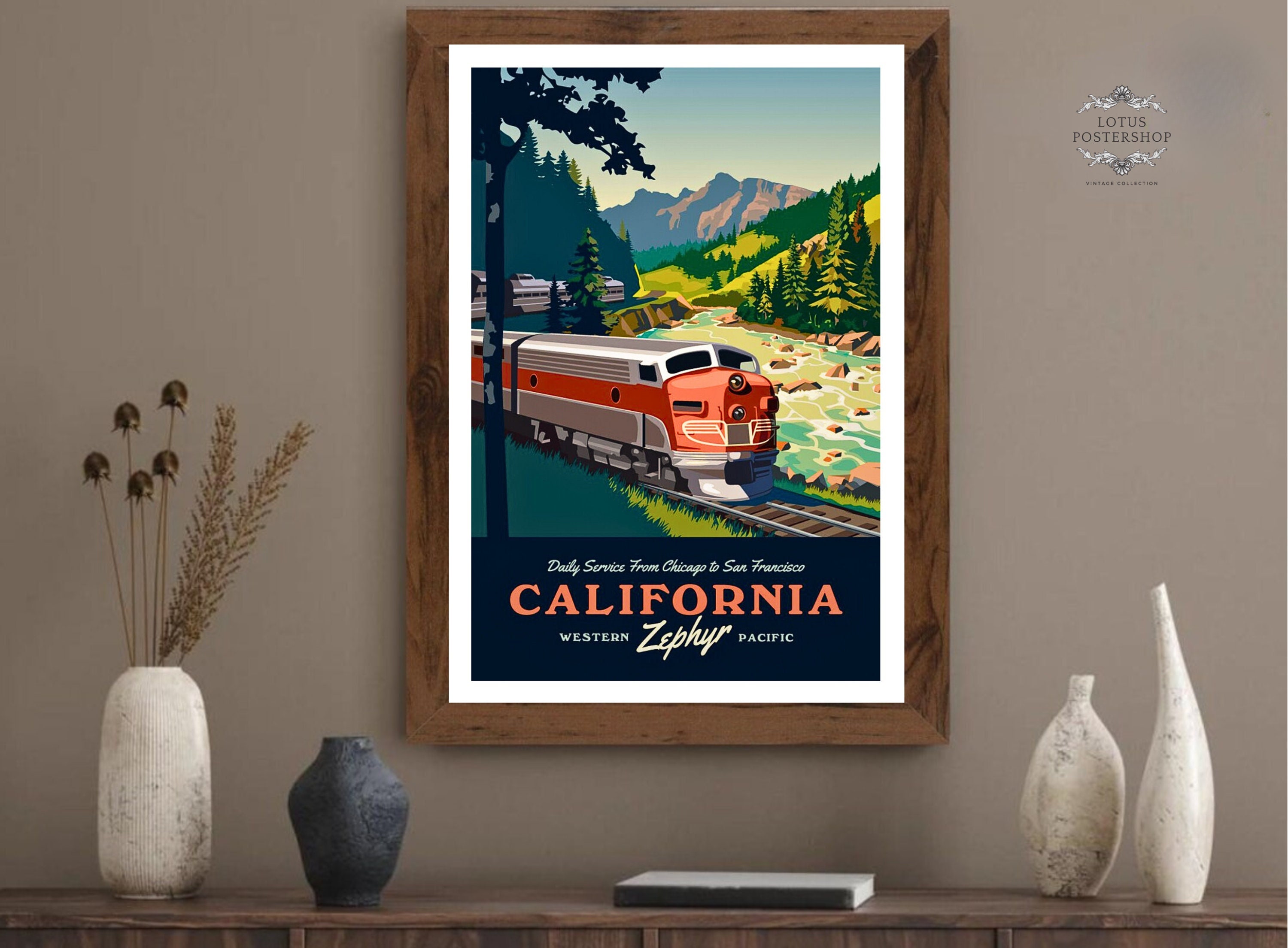 Train Travel Posters, Vintage Railway Art, Retro Wall Decor, Nostalgic ...