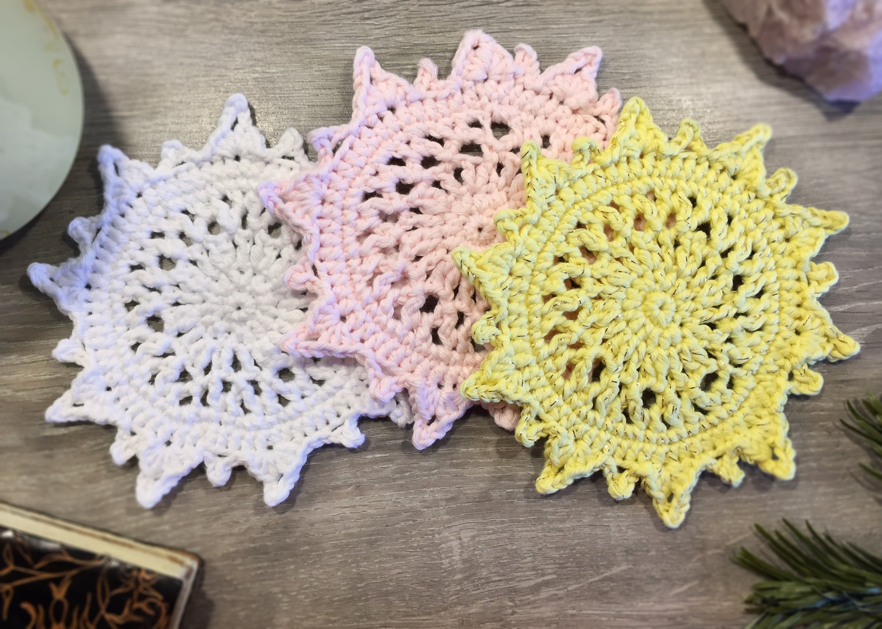 Crochet Pattern Spring Fling Sun Coaster Digital PDF Easy - Etsy