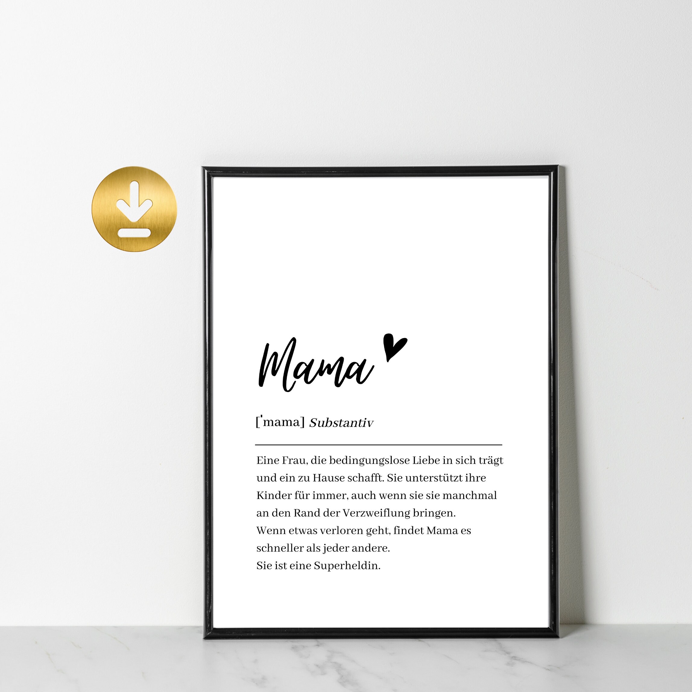Mom Definition Poster Digital Product Instant Download PDF Files - Etsy