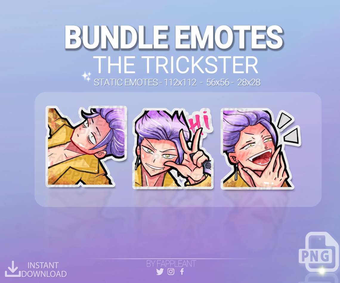 DBD Bundle Emotes the Trickster, Emote, Package of 3 Emotes for Twitch ...