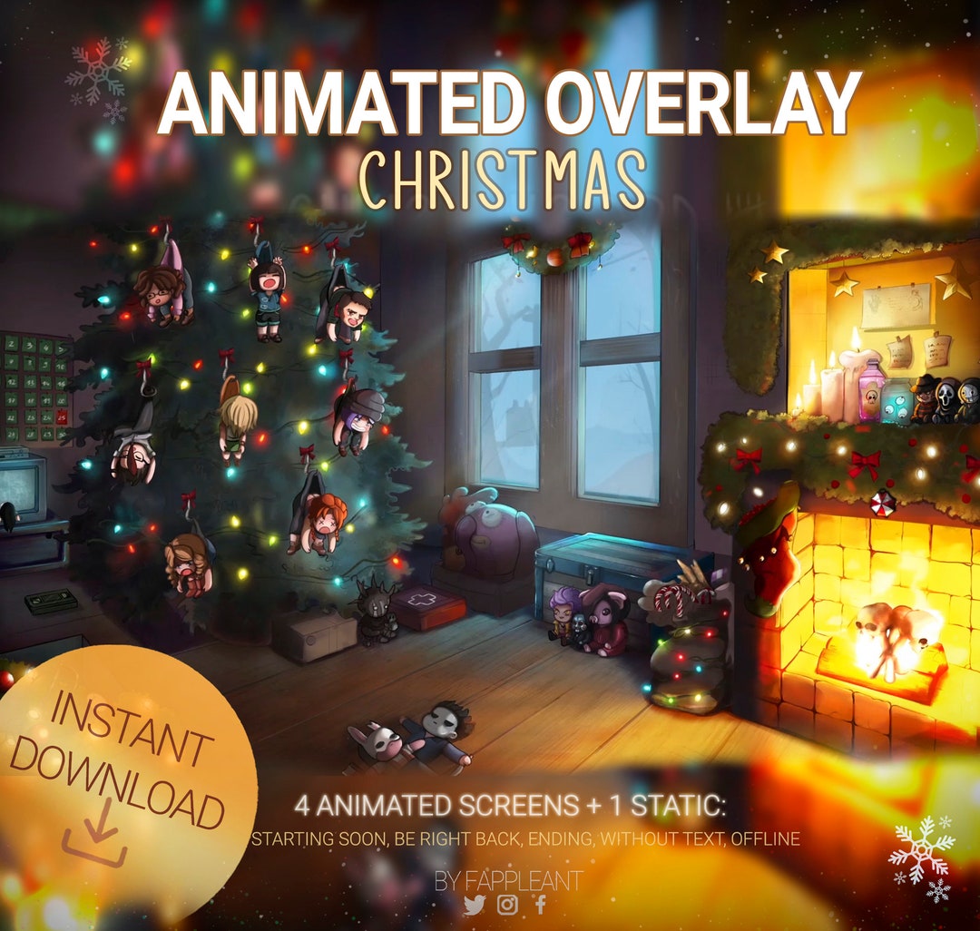 Animated DBD Christmas Overlay, Winter Scenes for Twitch, Survivors on ...