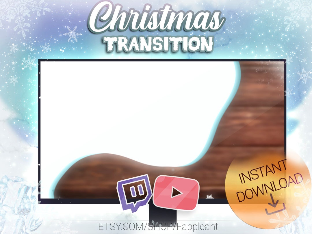 Animated Snow Transition for Twitch, Youtube | Christmas Stinger ...
