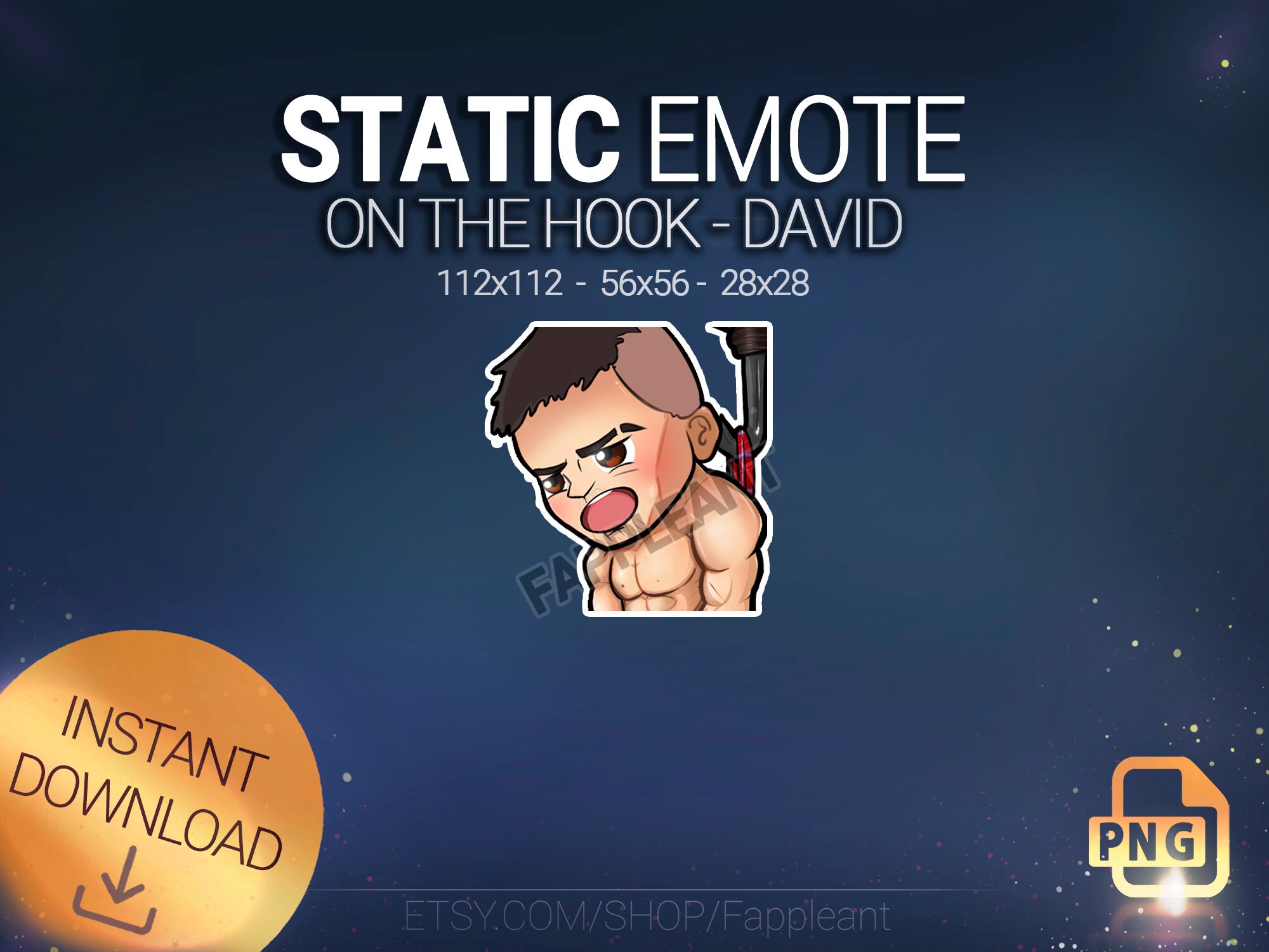 DBD emote David king torse nu sur le crochet pour twitch et discord - Etsy France
