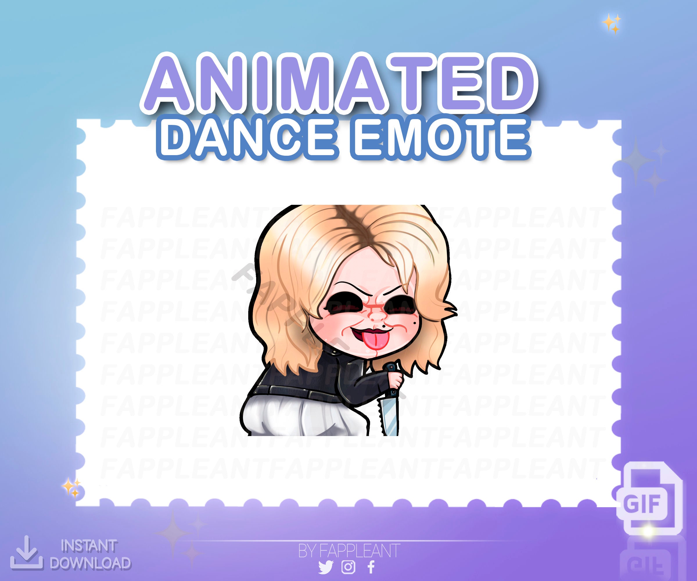 Animated Tiffany Valentine Dance Emote Chucky Tbag Dancing Emoji Emotes ...