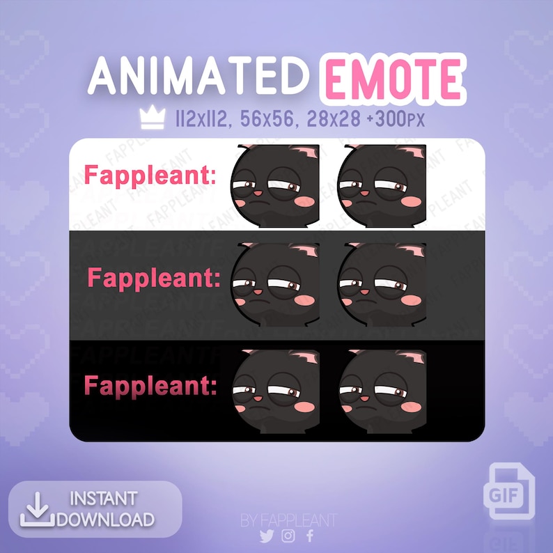 Shocked Cat Animated Emote and Alert | Kitty Emoji | Funny Black Cat ...