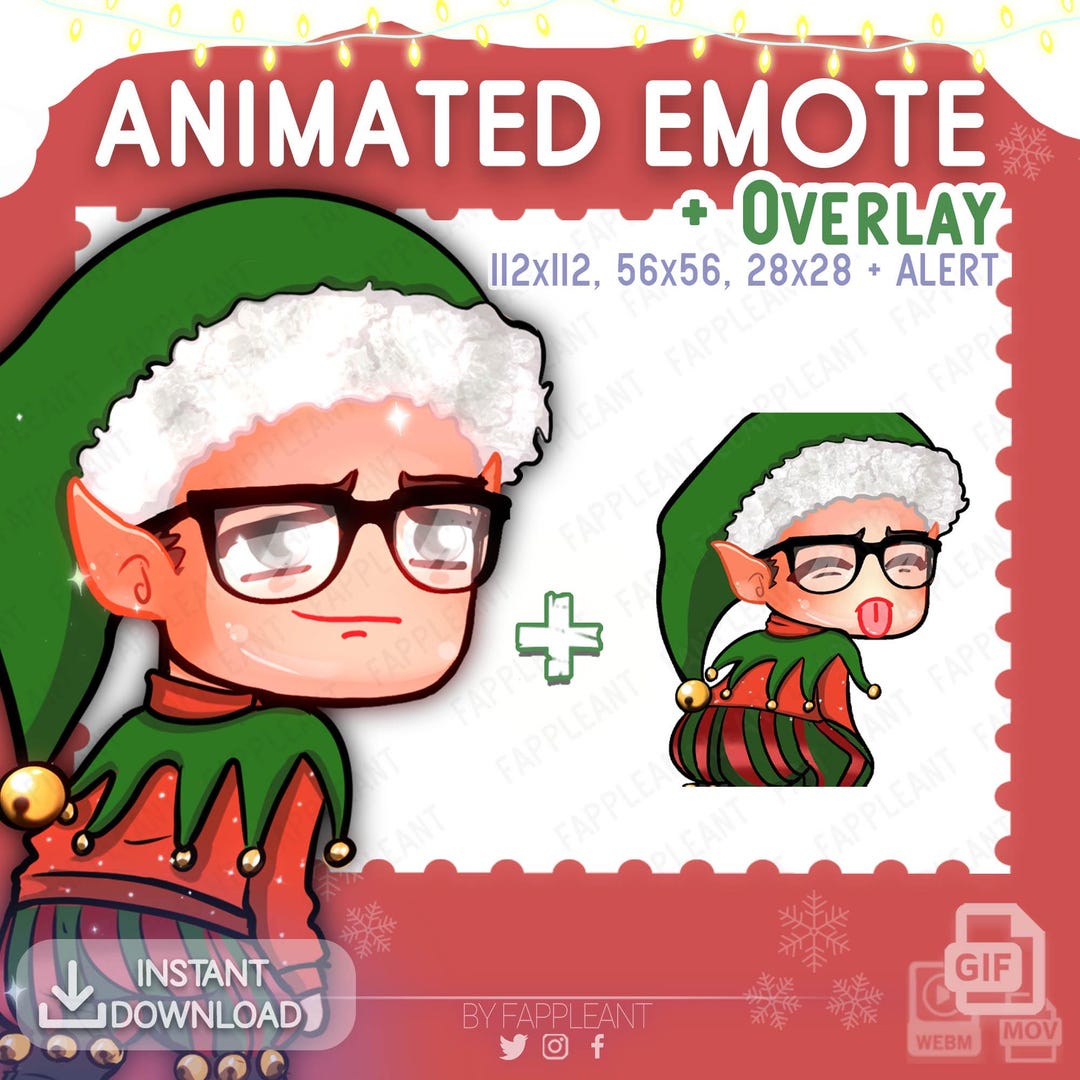 DBD ANIMATED Emote Dwight Elf Dance | Christmas Overlay / Alert Bundle ...