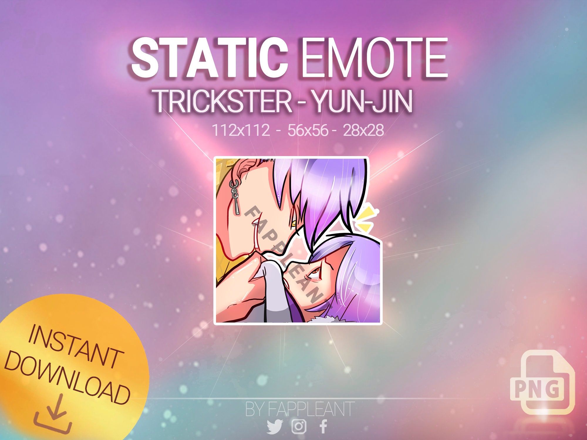 DBD Emote Yun-jin Caught by the Trickster for Twitch, Discord, Youtube ...