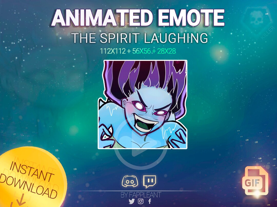 ANIMATED Emote Rin Yamaoka DBD the Spirit Demonic Laugh Emoji Emotes - Etsy