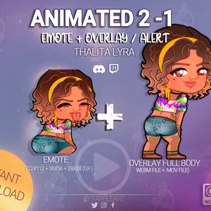 DBD ANIMATED Emote Thalita Lyra Tbag Dance, Thalita Twerk Bundle Overlay, Alert Twitch, Discord ...