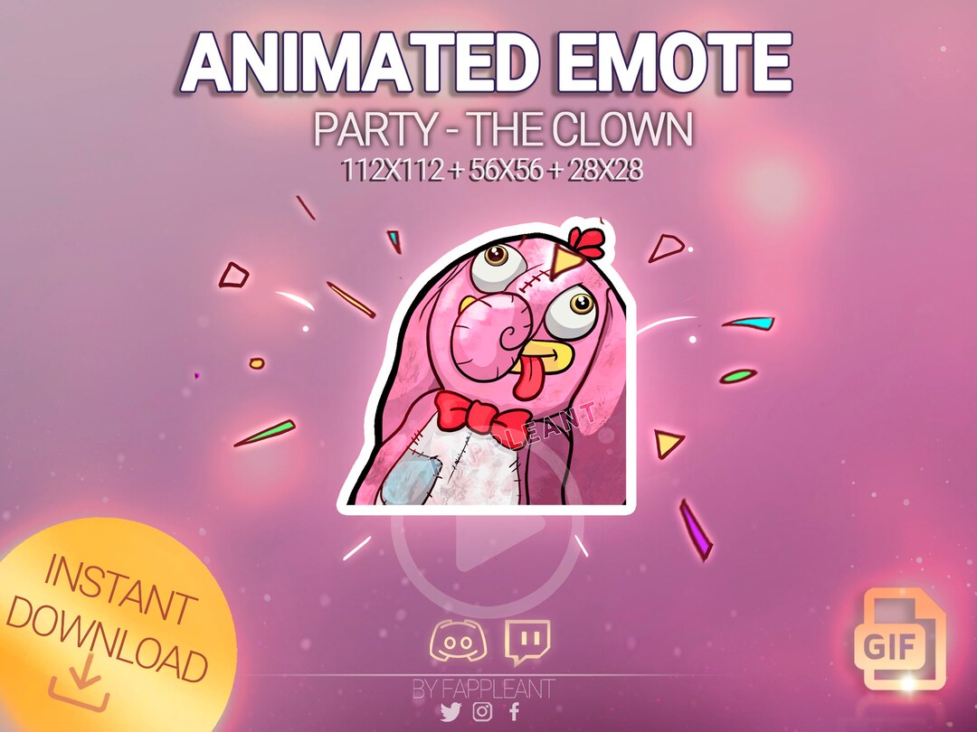 Animated Party Emote the Clown DBD Mr. Puddles Celebration - Etsy UK