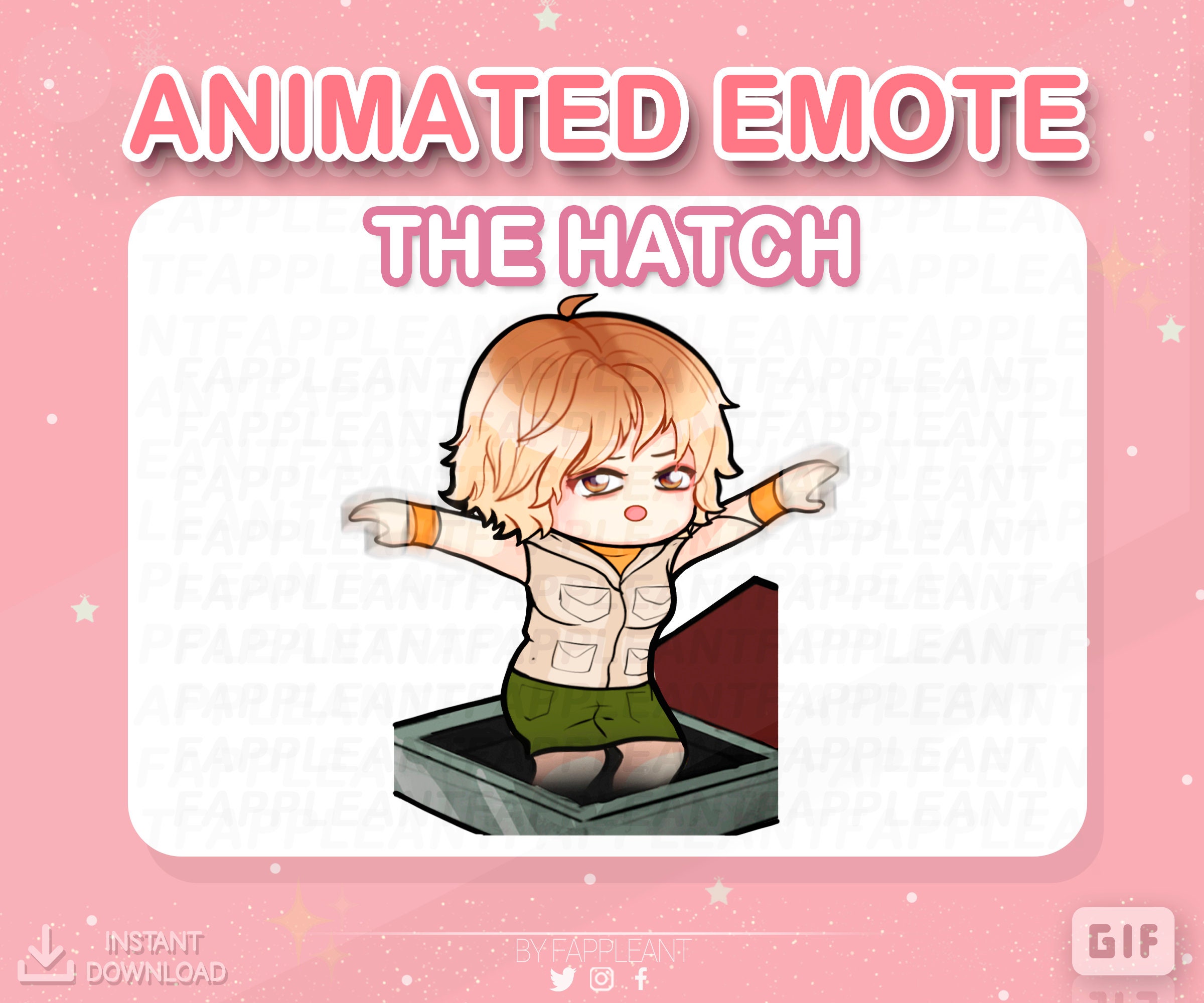 ANIMATED Emote Cheryl Mason Escaping DBD Hatch Emoji Dead by Daylight ...