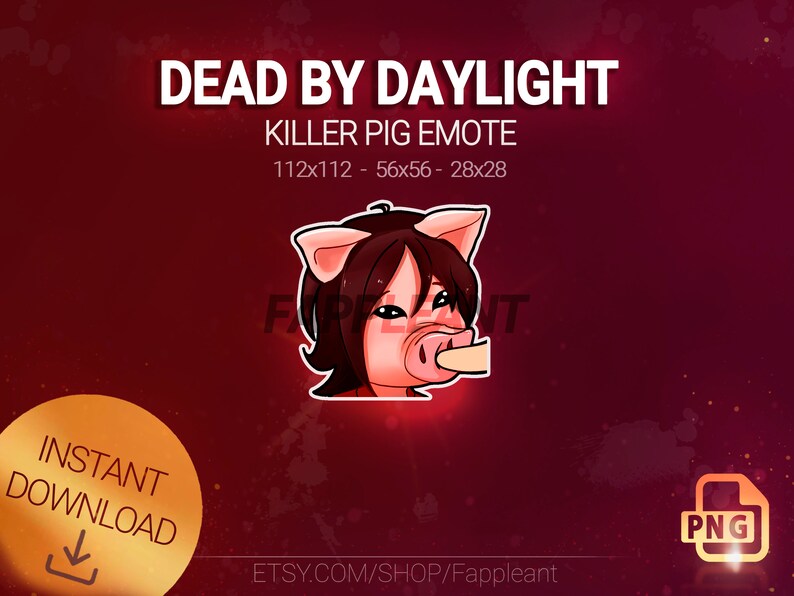 Dead by Daylight PNG Emote the Pig DBD Cute Killer Pig - Etsy UK