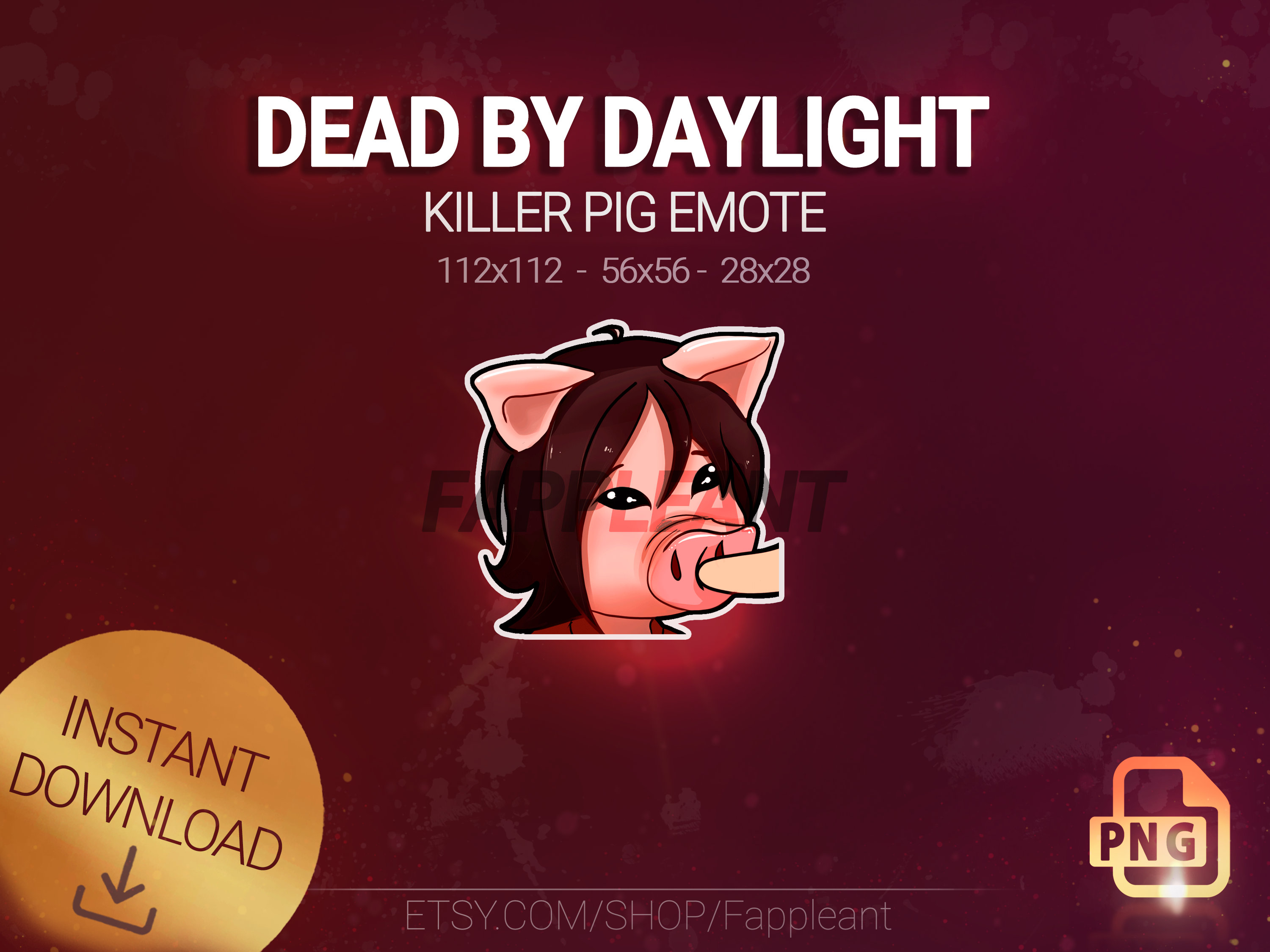 Dead by Daylight PNG Emote the Pig DBD Cute Killer Pig - Etsy UK