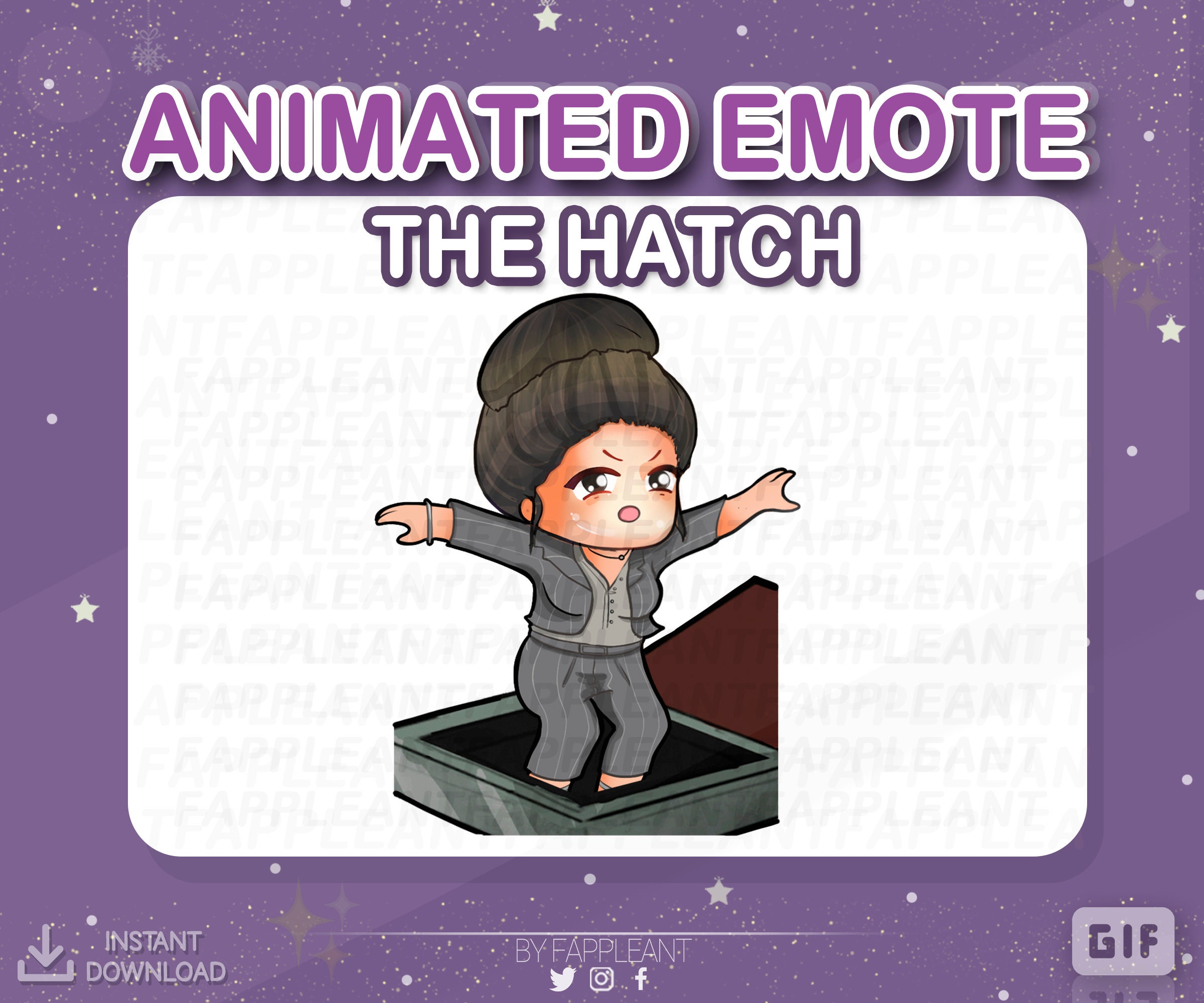 ANIMATED Emote Jane Romero, DBD Hatch Emoji Dead by Daylight Emotes ...