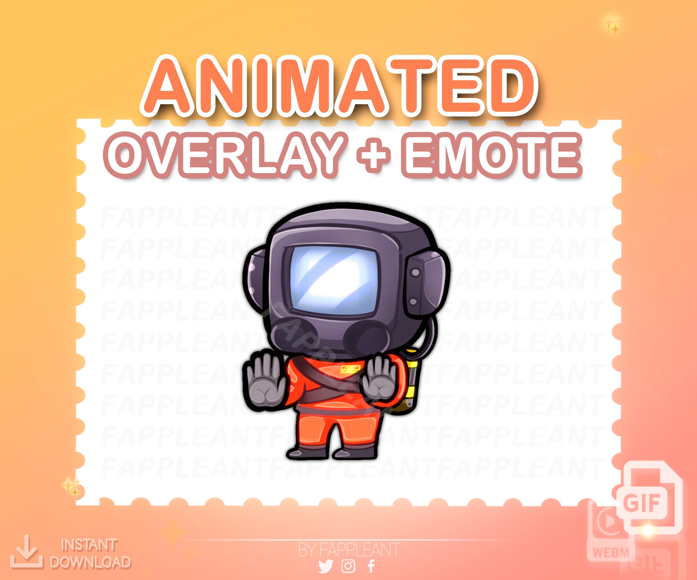 Lethal Company Animated Emote Overlay, Alert Party Dance Emote Twitch ...