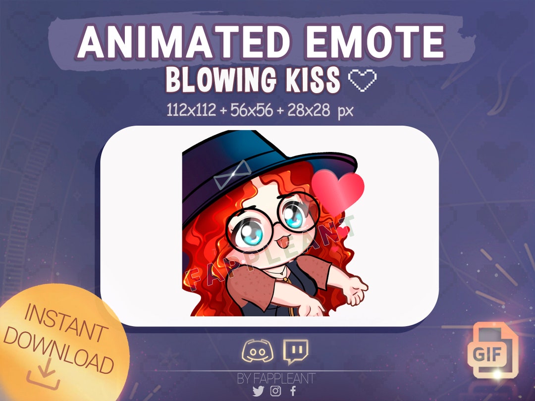 Animated Mikaela Blowing Kiss Emote DBD Survivor Heart Kiss Emoji ...
