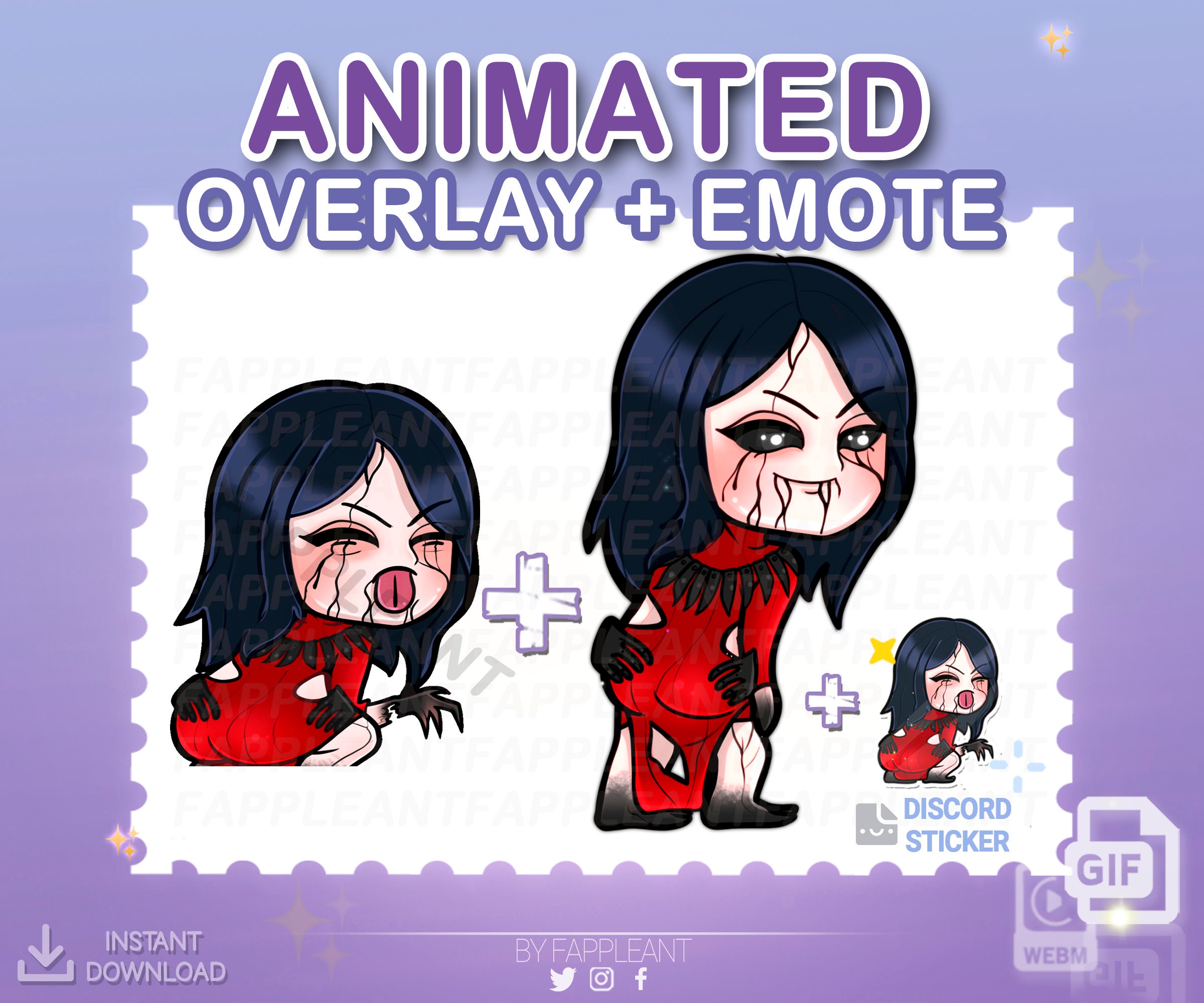 Animated the Artist Dance Emote DBD Bundle Overlay & Alert Tbag Dancing ...