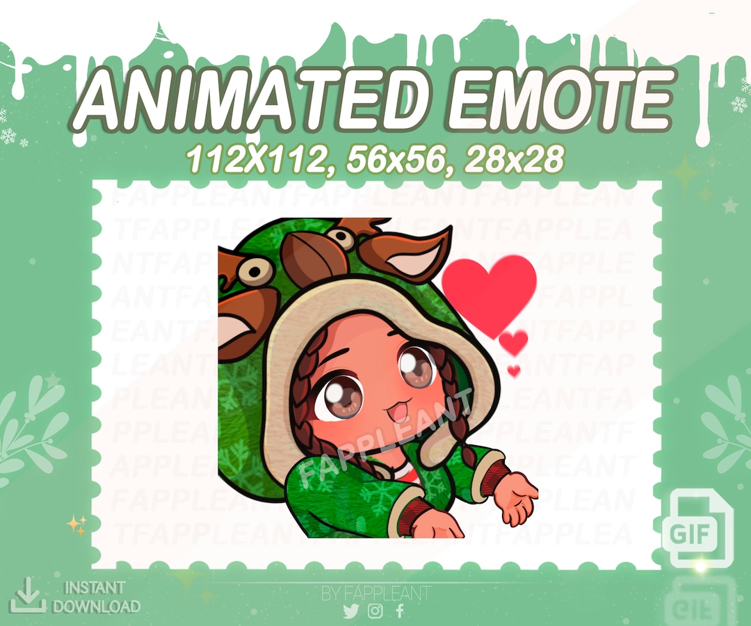 DBD ANIMATED Blowing Kiss Emote Elodie Rakoto Reindeer Onesie, Pink ...