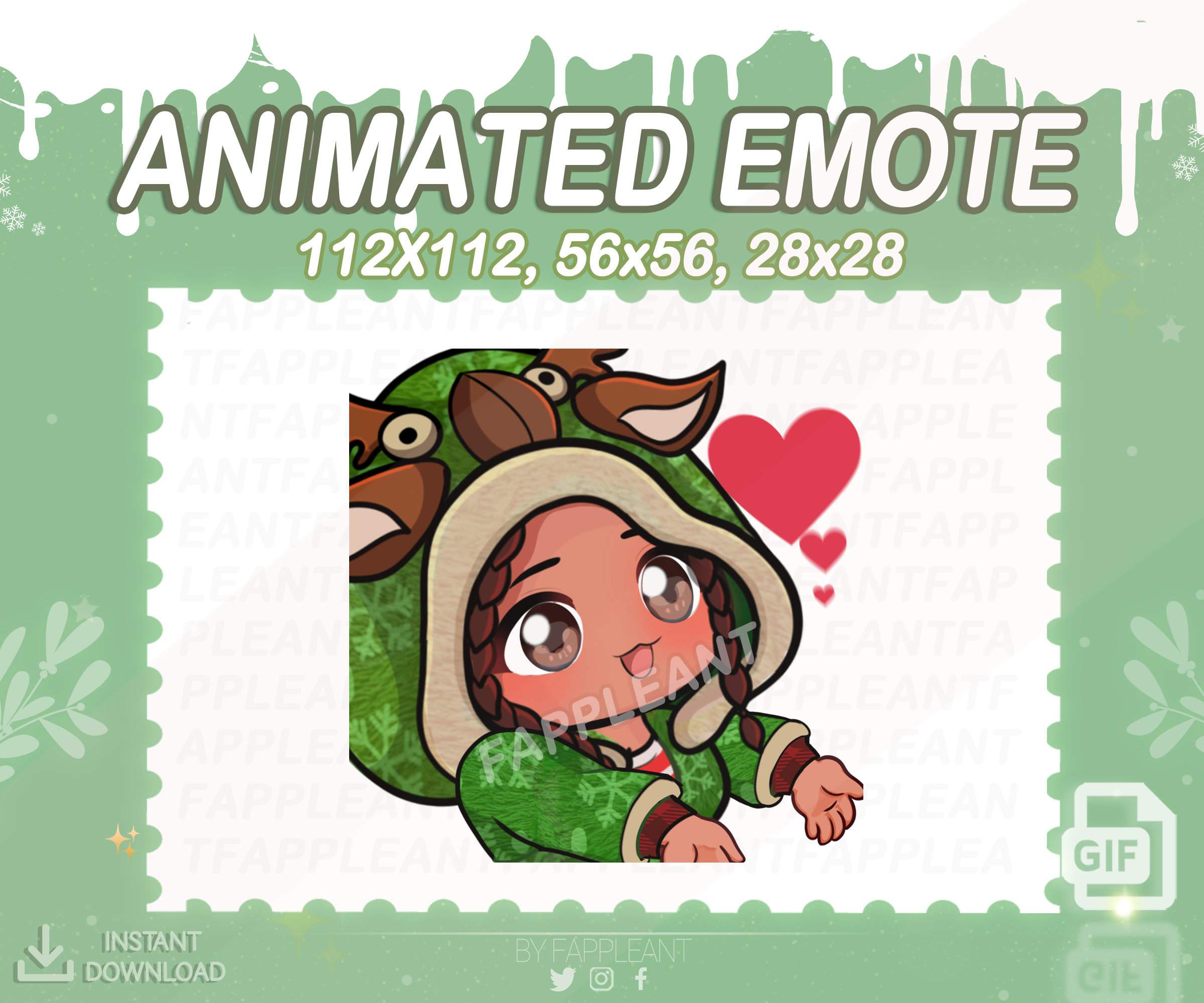 DBD ANIMATED Blowing Kiss Emote Elodie Rakoto Reindeer Onesie, Pink ...