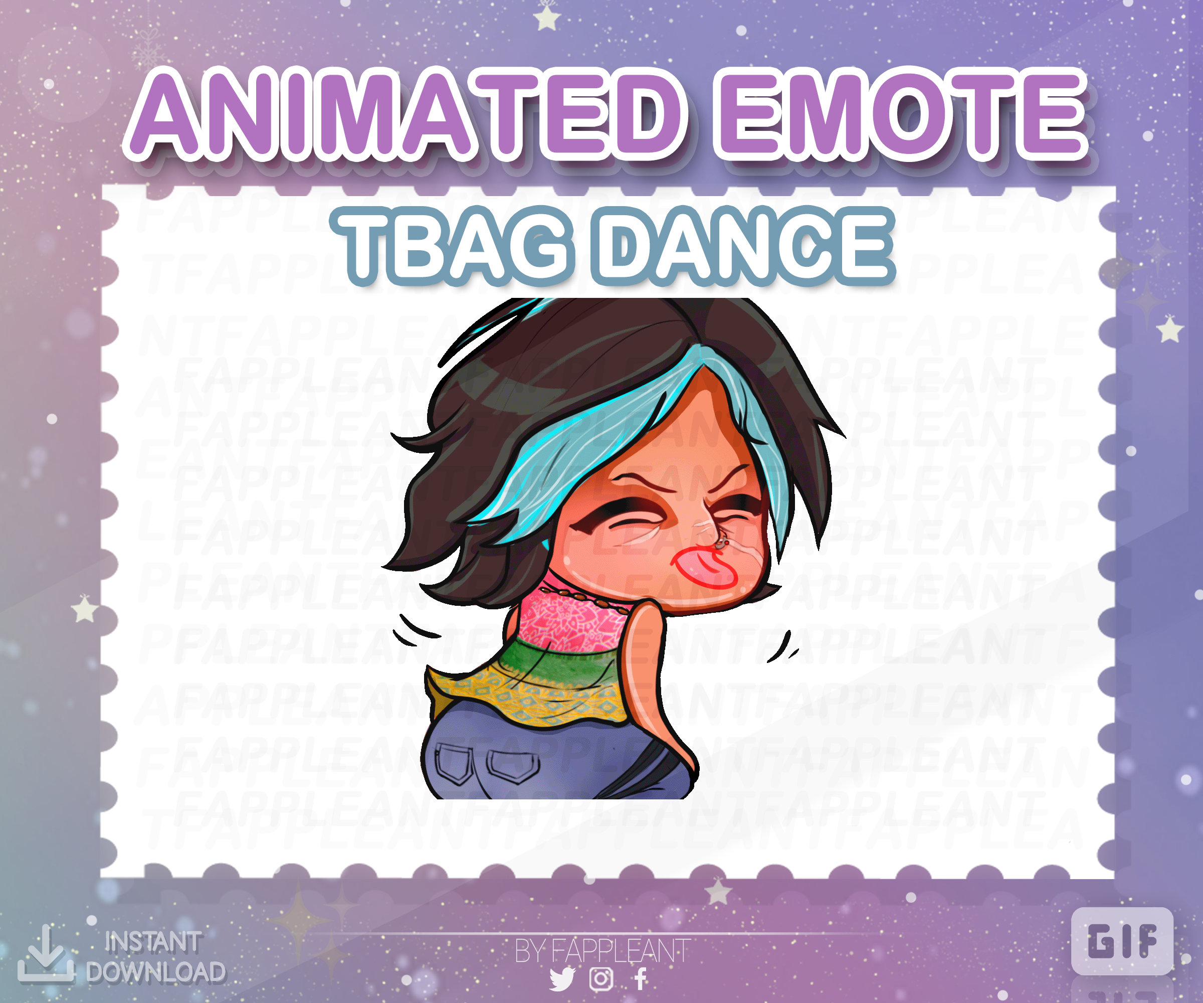DBD Animated Haddie Kaur Tbag Dance Emote Dead by Daylight Emotes Dbd ...
