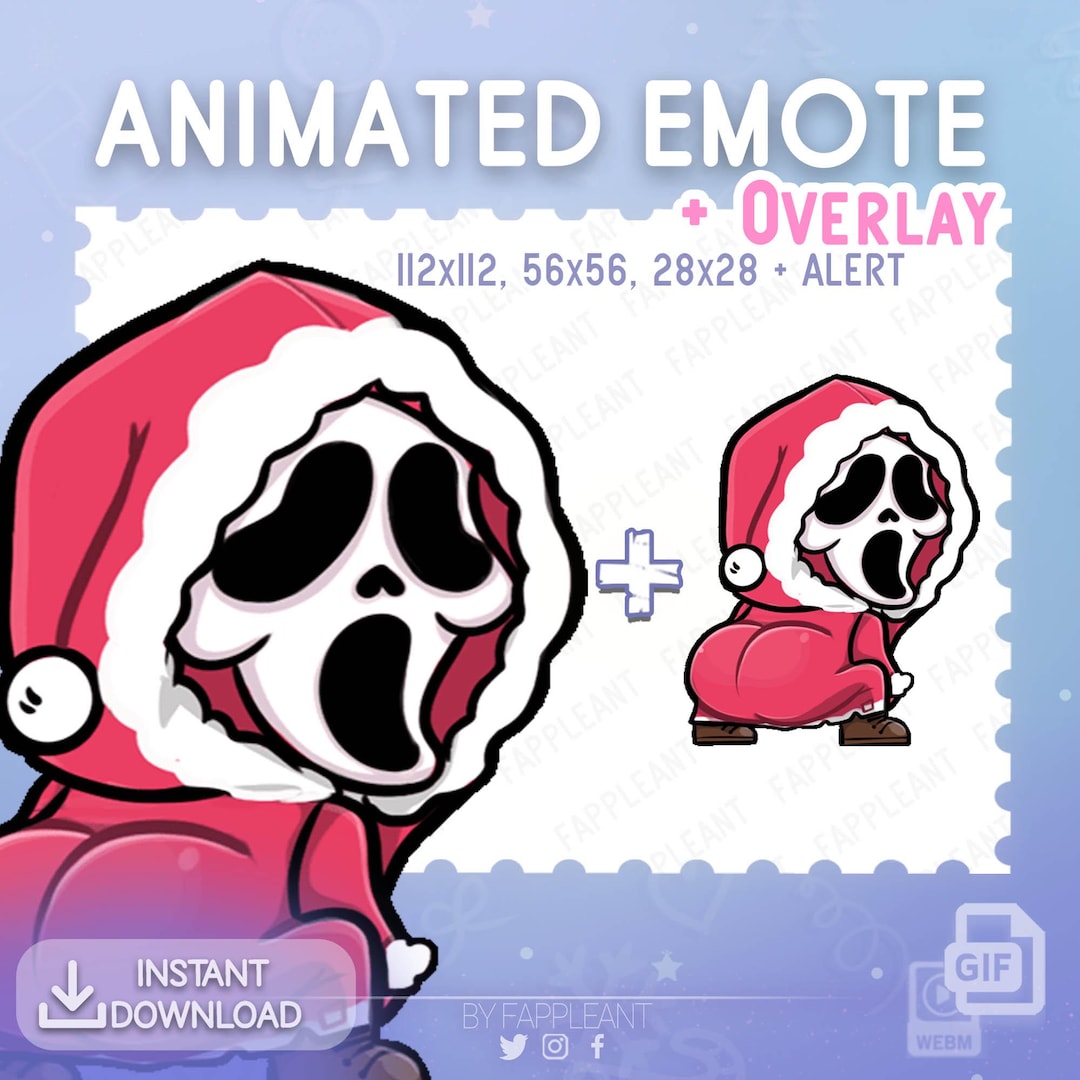 DBD Animated Ghosty Twerk Emote | Ghostface Christmas Twitch Overlay ...