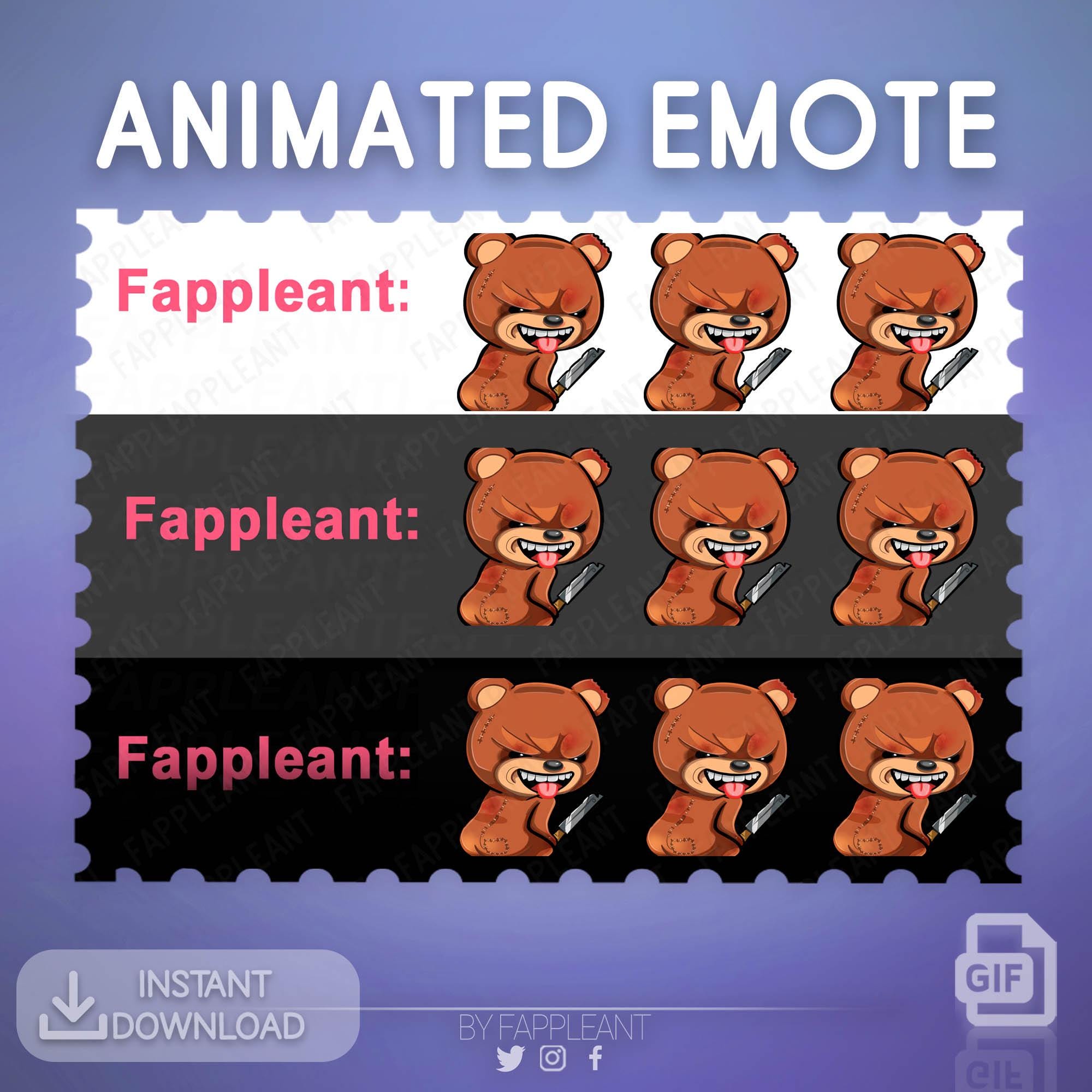 DBD ANIMATED Emote Naughty Bear | Bundle Overlay, Alert Tbag Dance ...