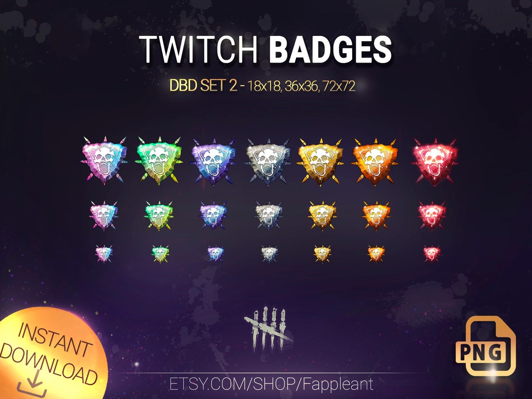 DBD Ranks Stream Badges | Horror Sub Badge | Emotes Twitch - Etsy