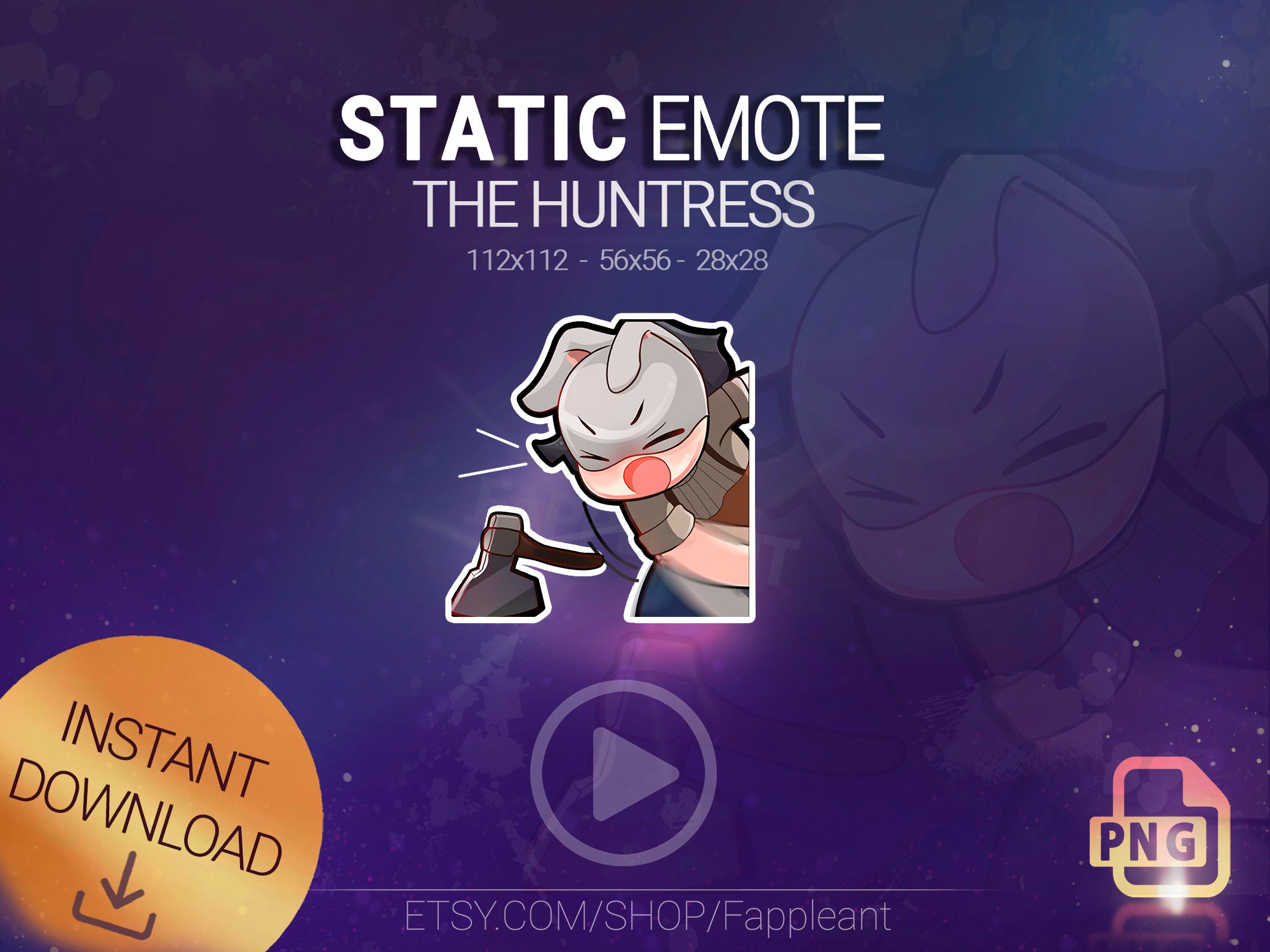 DBD Emote the Huntress Throwing an Axe for Twitch, Discord, Youtube ...