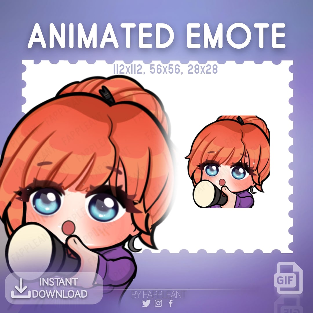 Mikaela Reid Cozy Flashlight Animated Emote: Twitch, Discord (GIF ...