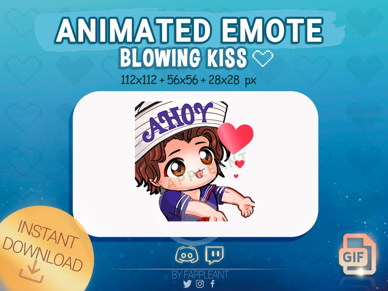Dbd Steve Harrington Animated Emote: Blowing Kiss (digital Download ...