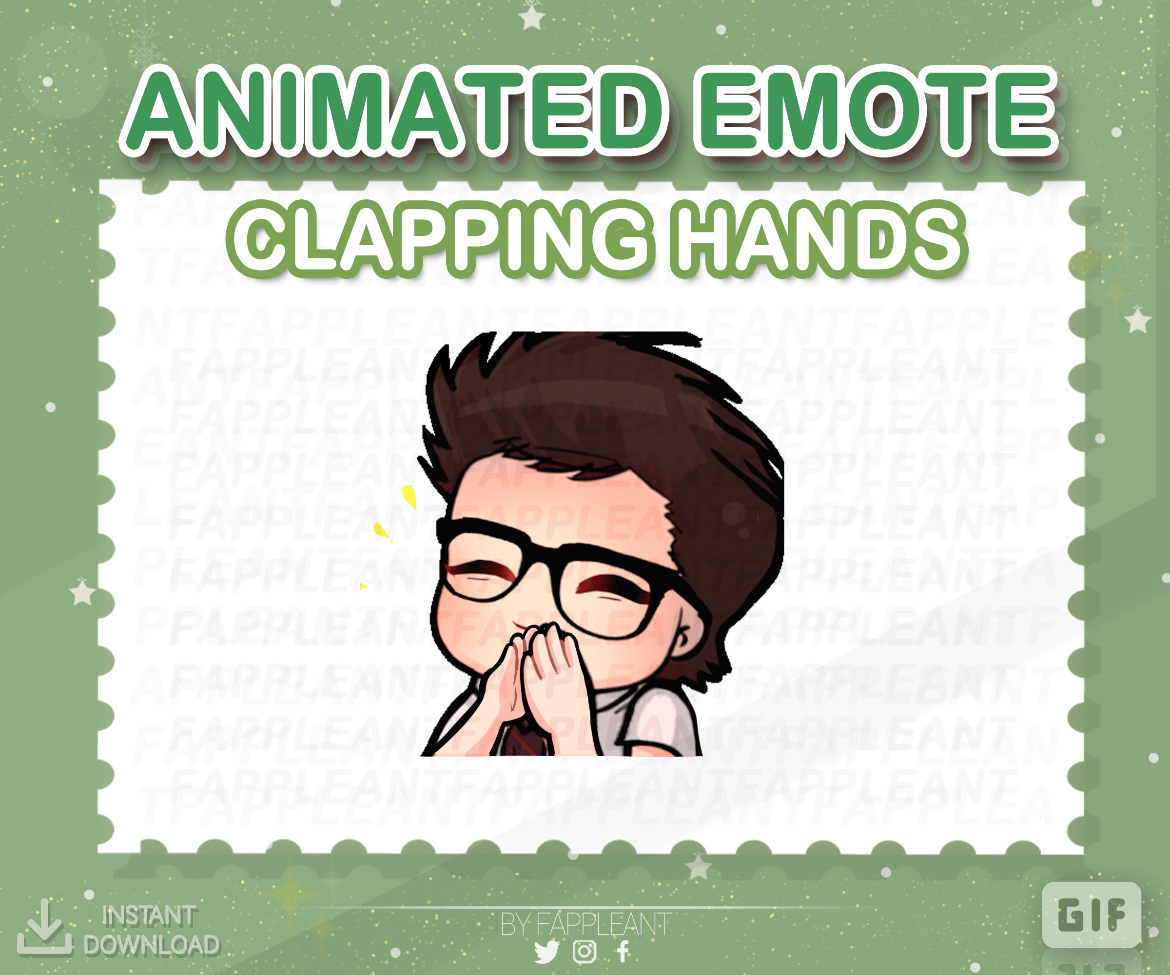 DBD Animated Dwight Fairfield Clapping Hands Emote Survivor Clap Emoji ...