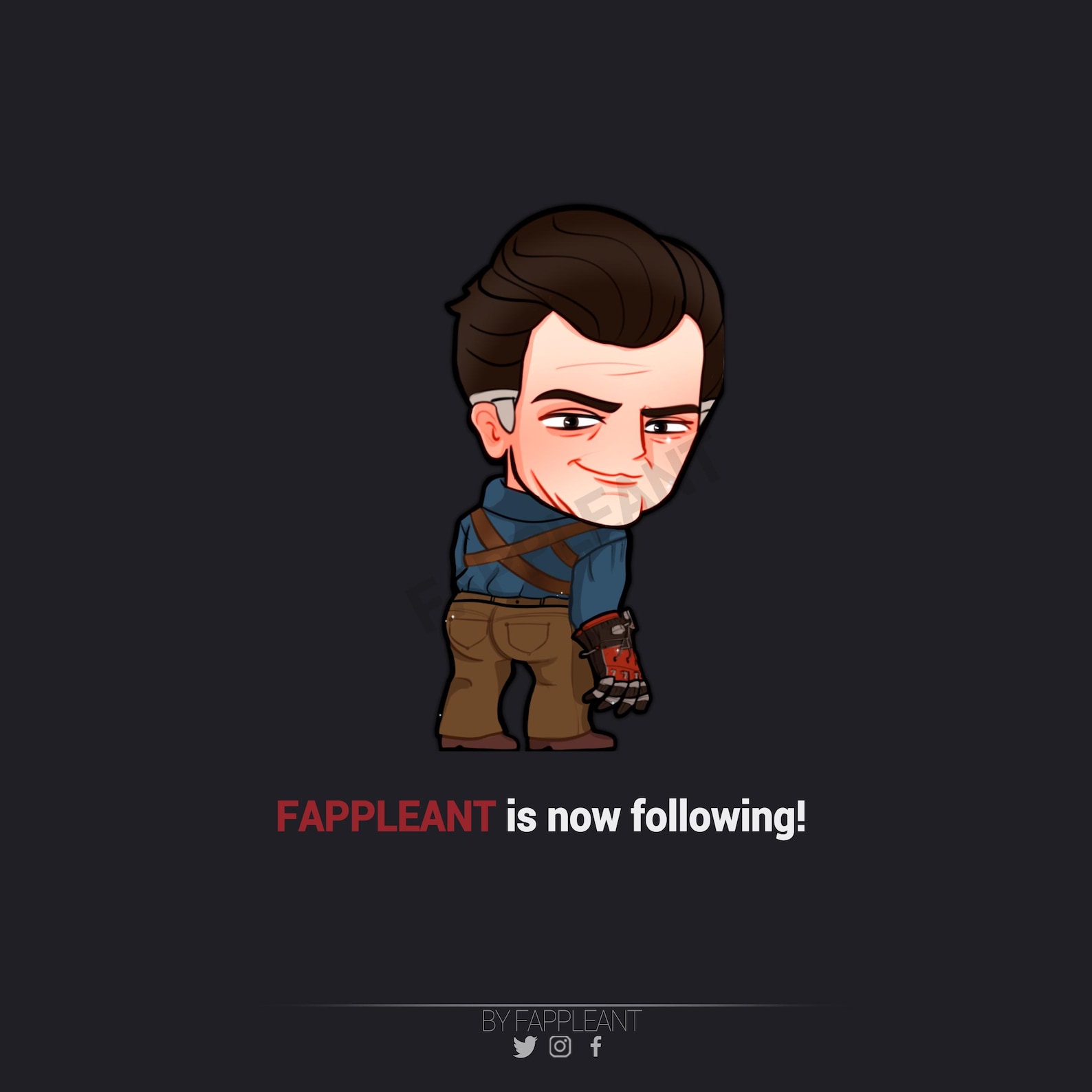 DBD Animated Ash Williams Emote: Twerk Dance Overlay (digital Download ...