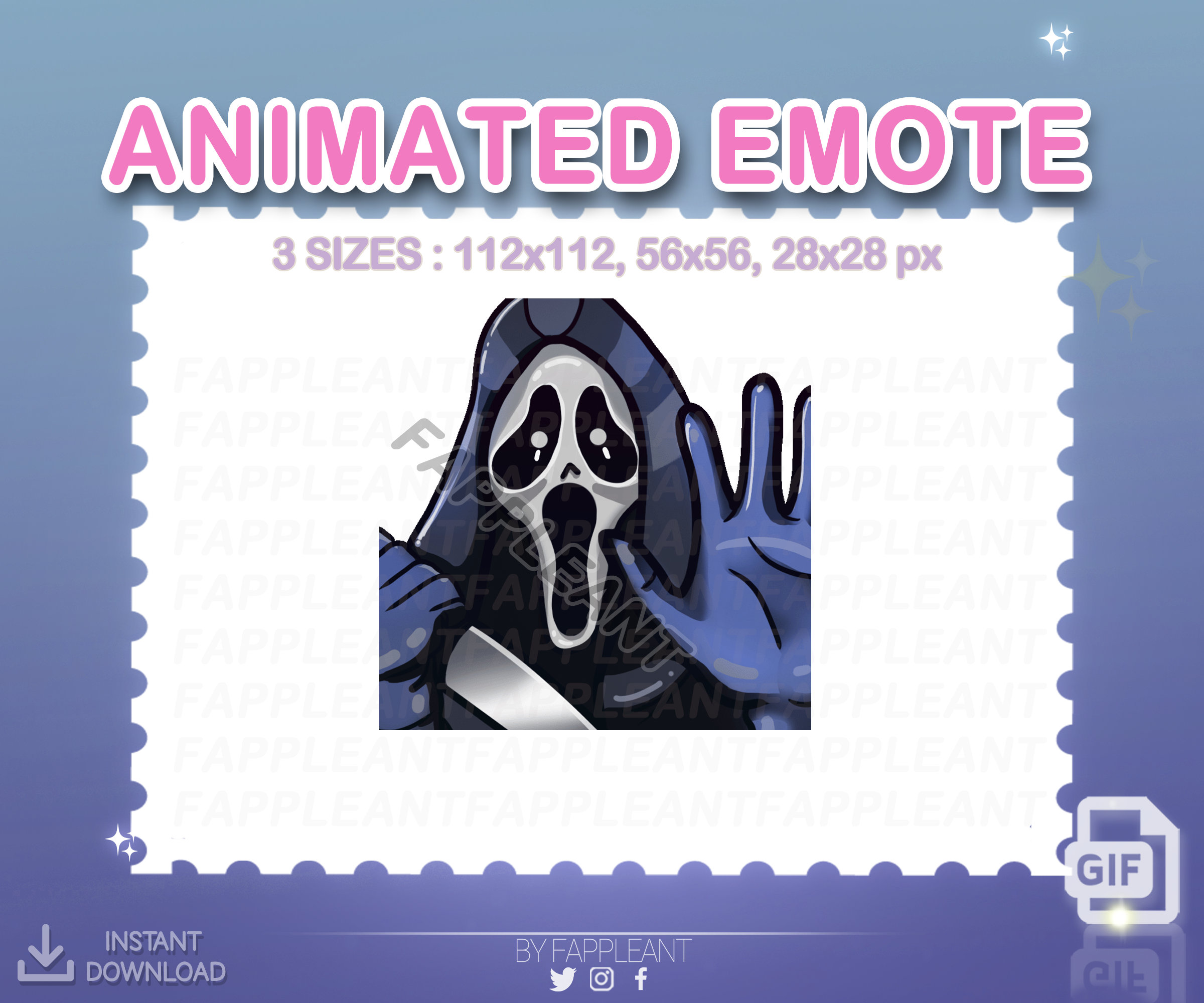 DBD ANIMATED Emote Ghost Hello, Killer Wave Emoji - Etsy