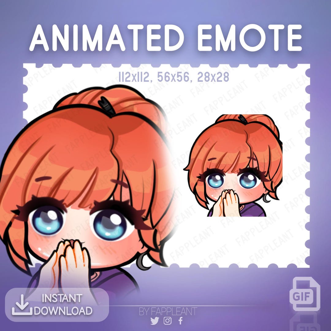 Mikaela Reid Clapping Hands Animated Emote: Twitch/discord (GIF Digital ...