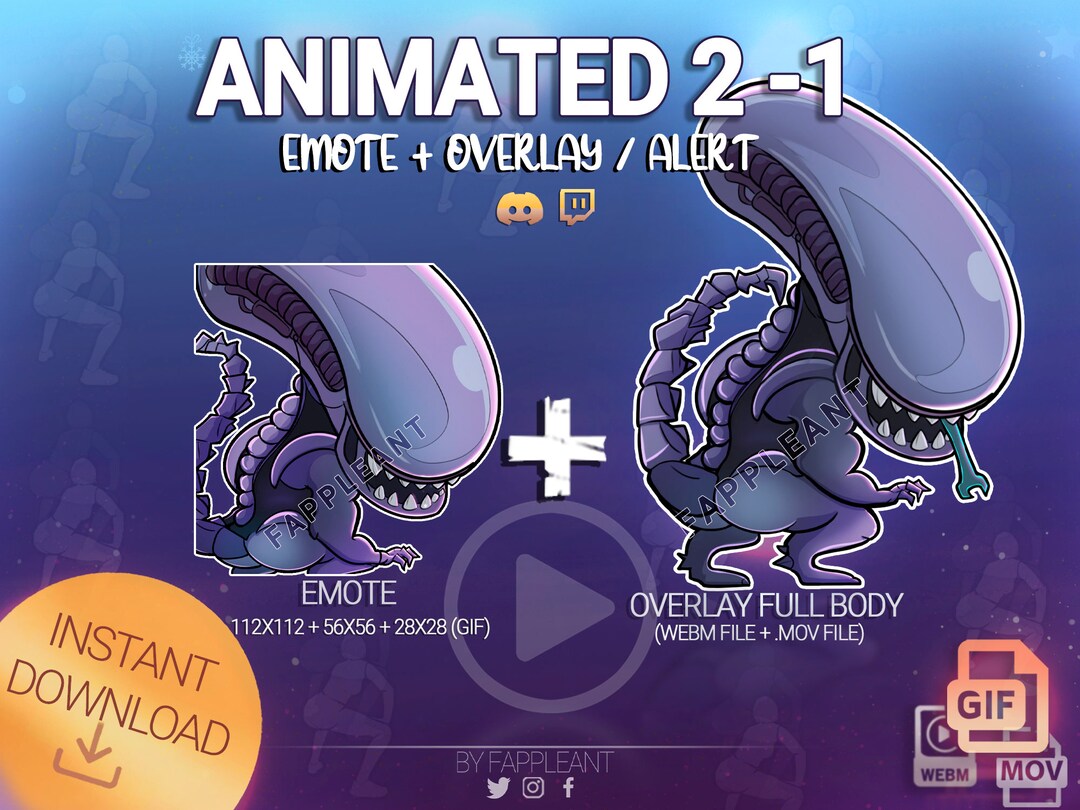 DBD ANIMATED emote The Xenomorph Teabagging dbd Killer Alien - Etsy España