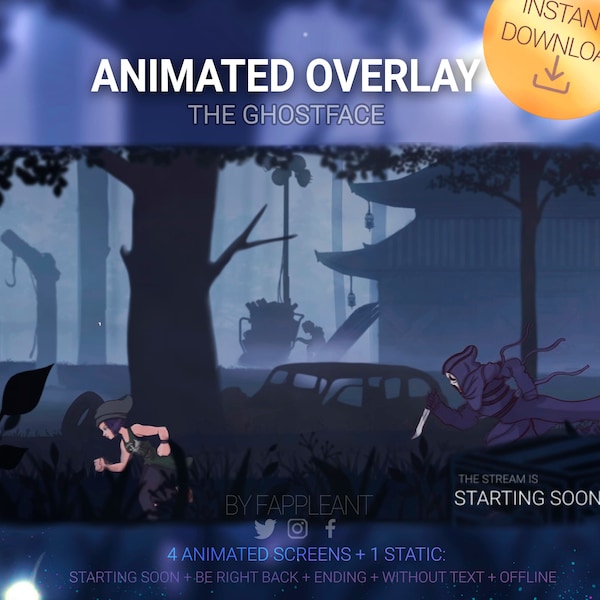Ghostface Twitch Overlay - Etsy